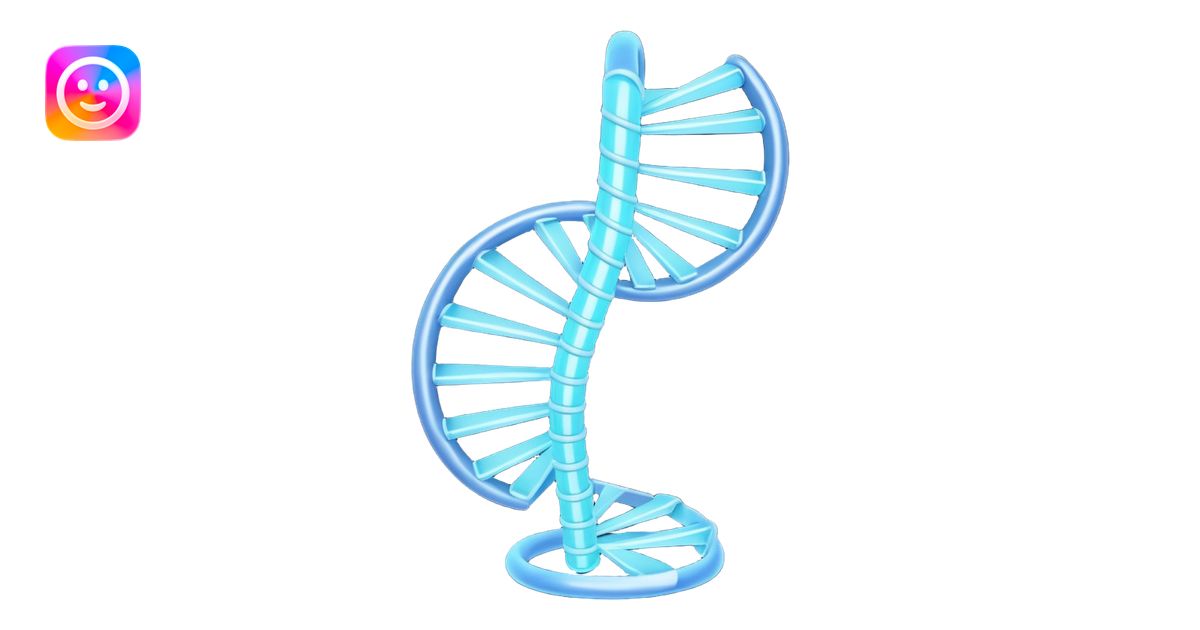 A single helical ribbon representing mRNA, twisting smoothly like a ...