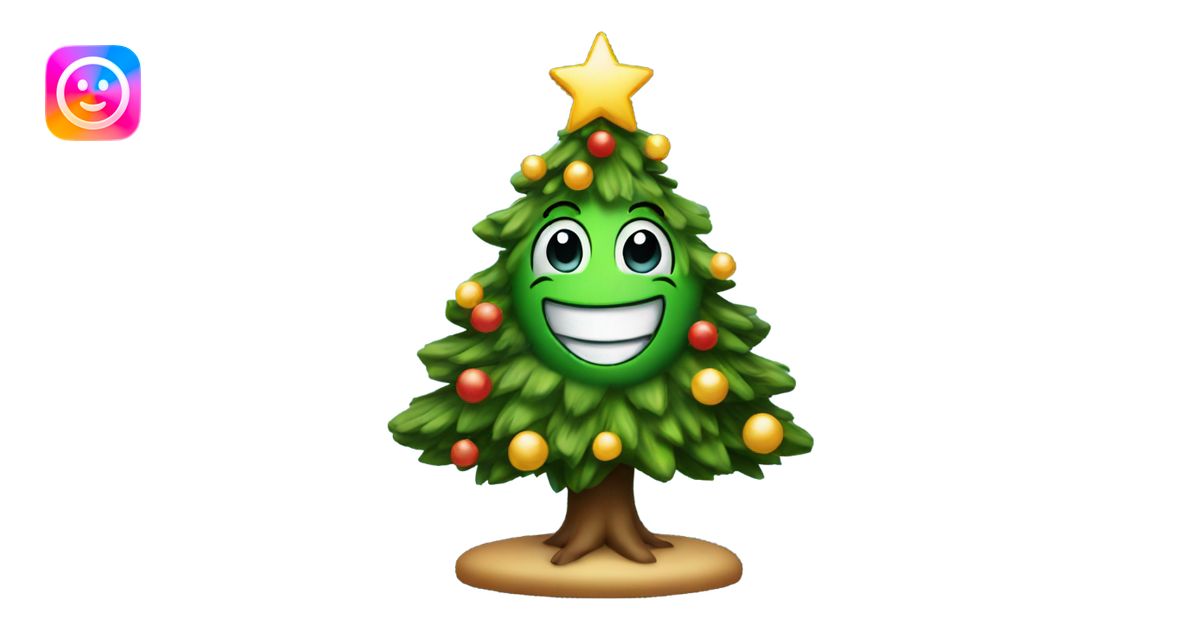 Christmas tree smiling emoji | AI Emoji Generator