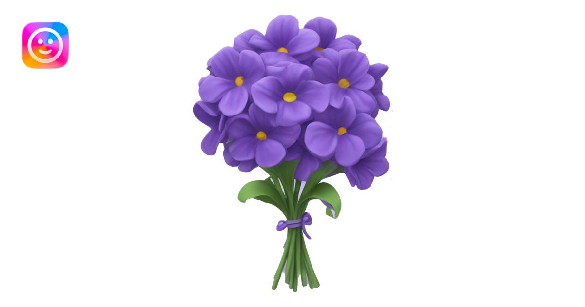 Violet bouquet emoji | AI Emoji Generator