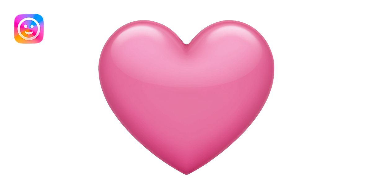 Plain pink heart emoji | AI Emoji Generator