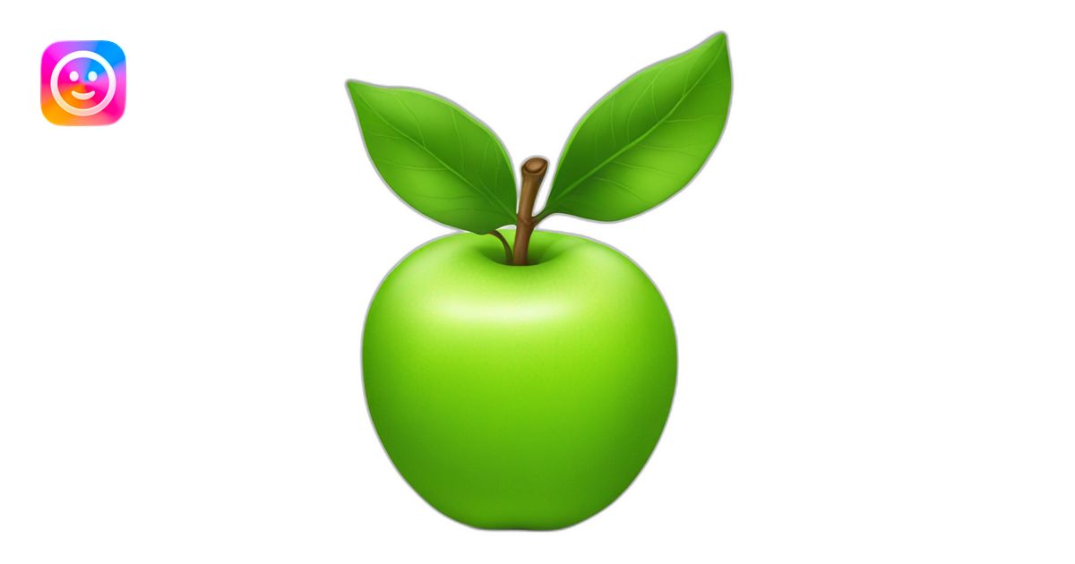GREEN apple emoji | AI Emoji Generator