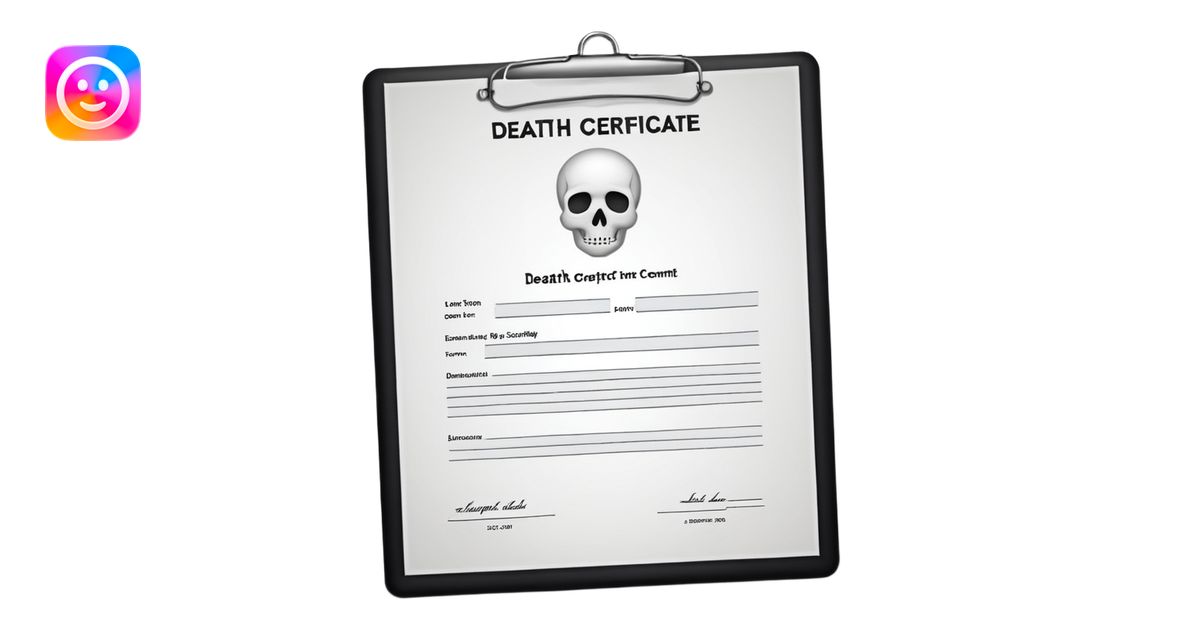 death certificate emoji | AI Emoji Generator