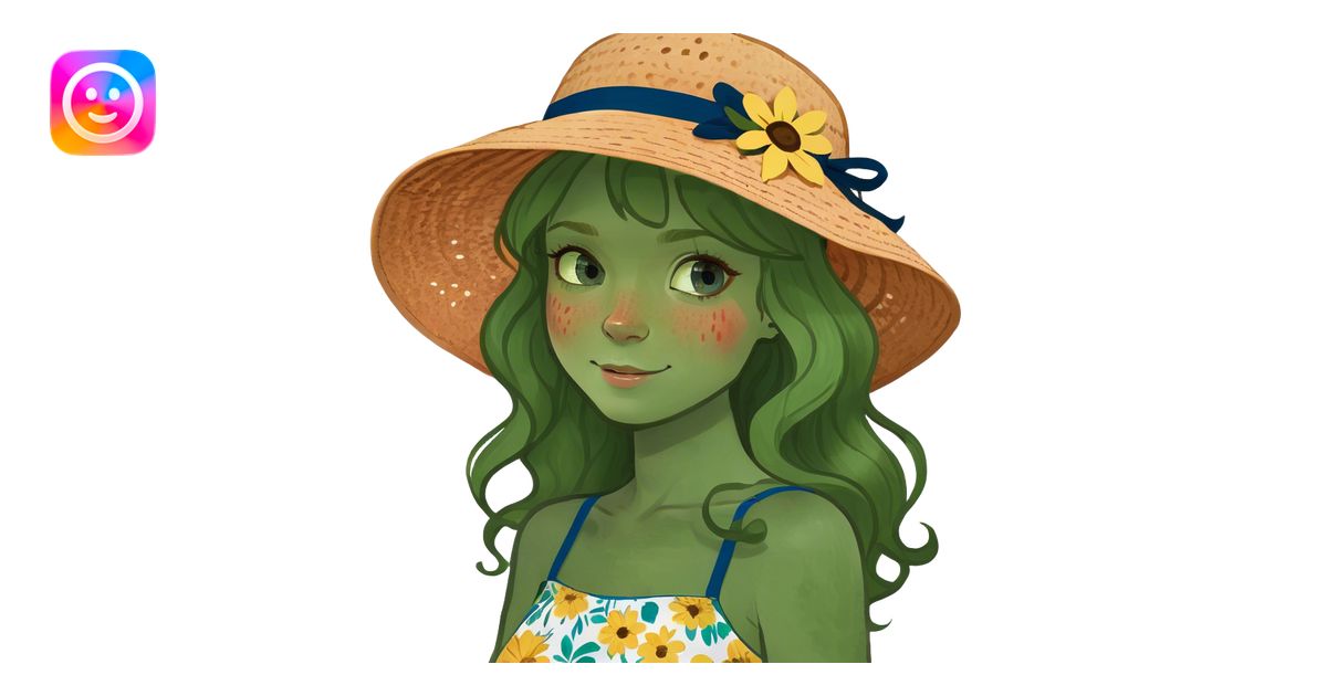 Girl long strawberry blonde wavy hair blue eyes freckles meme | AI ...