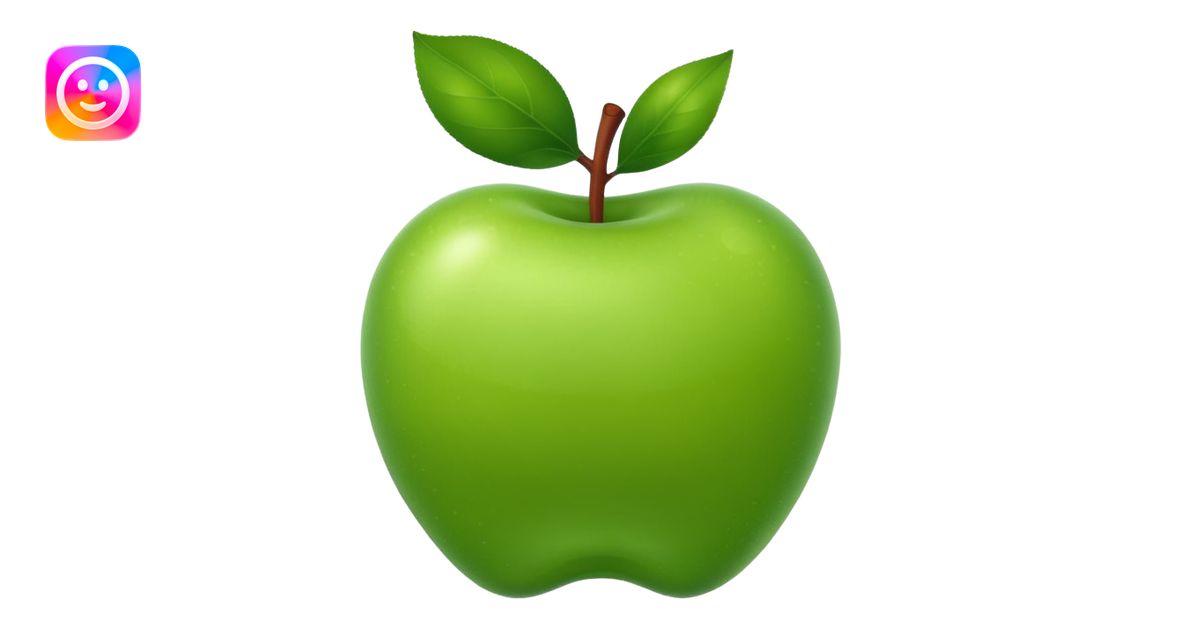 one green apple emoji | AI Emoji Generator
