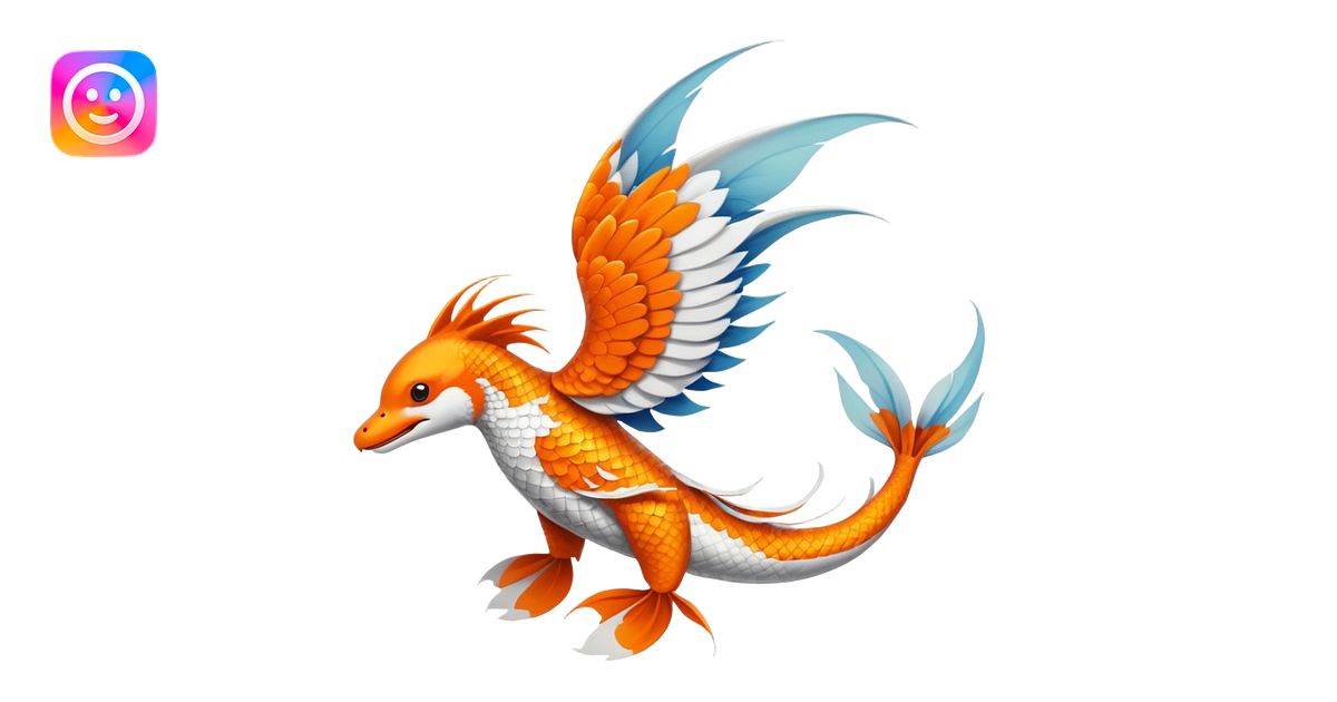 Koi-sergal-birdy-fusion-hybrid-animal-creature, Full body emoji | AI ...