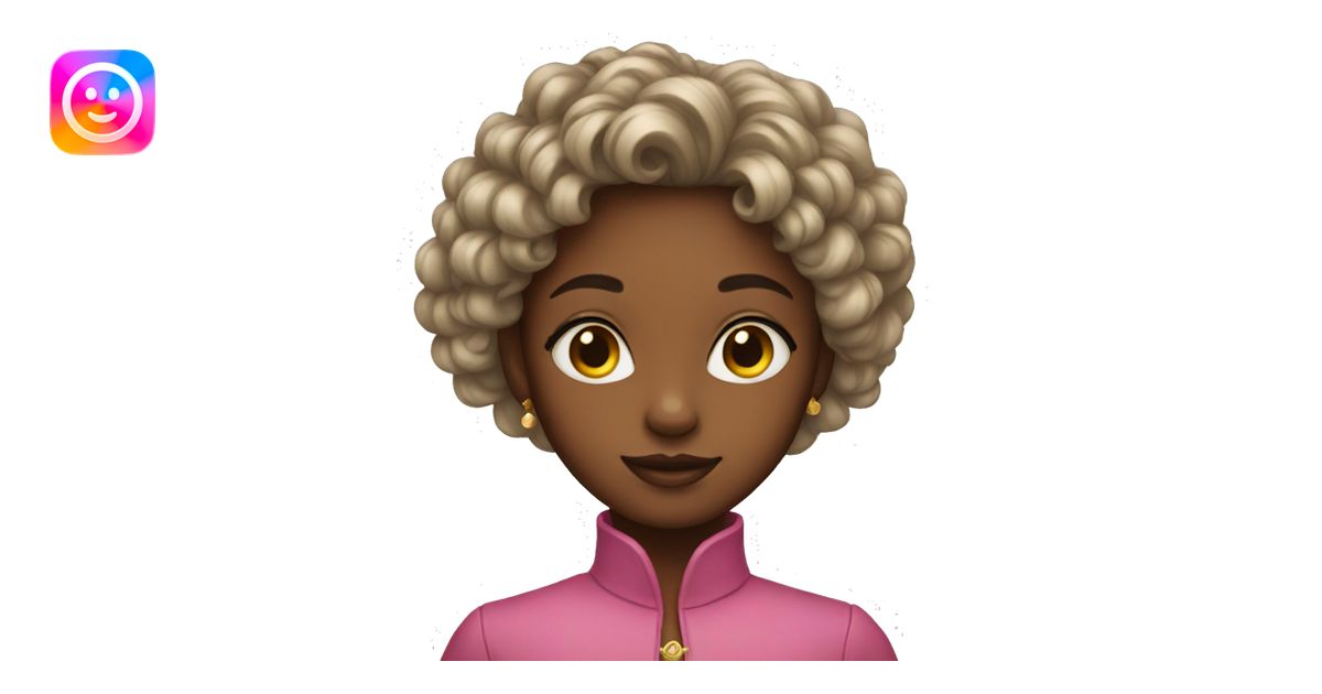 Colored heir girl emoji | AI Emoji Generator