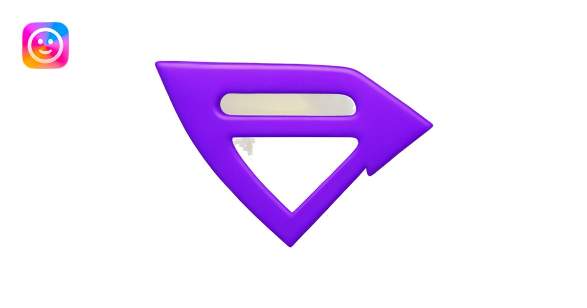 purple arrow which says "progress" underneath emoji | AI Emoji Generator