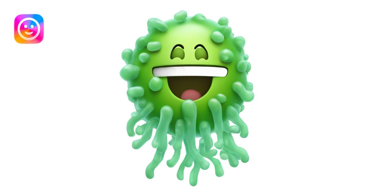 Bacteria with a smile emoji | AI Emoji Generator