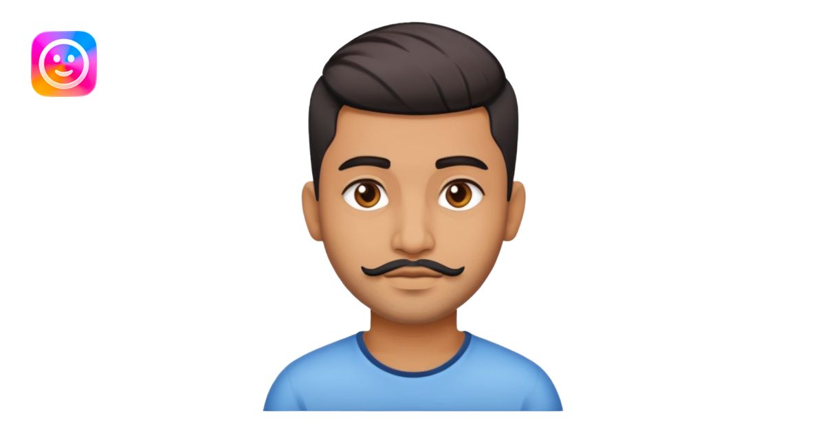 Indian man 25 years old fade hair cut emoji | AI Emoji Generator