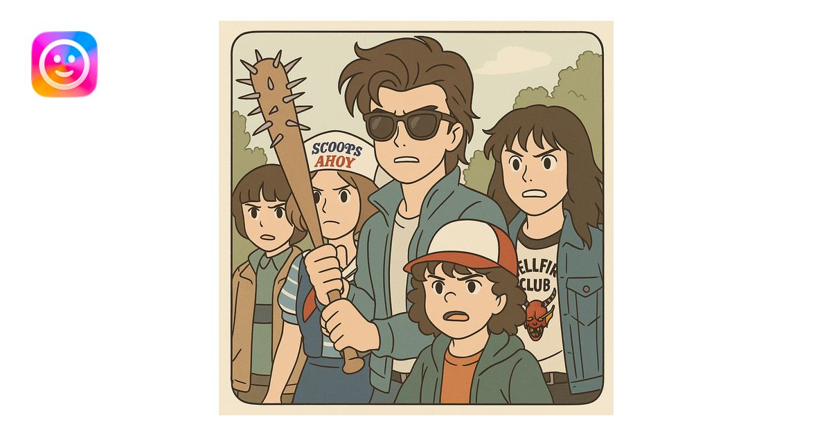 Iconic Stranger Things scene: Steve Harrington protecting the kids with ...