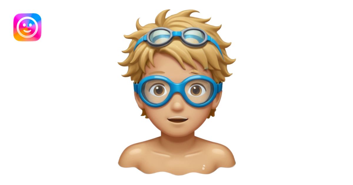 Underwater boy swimming emoji | AI Emoji Generator