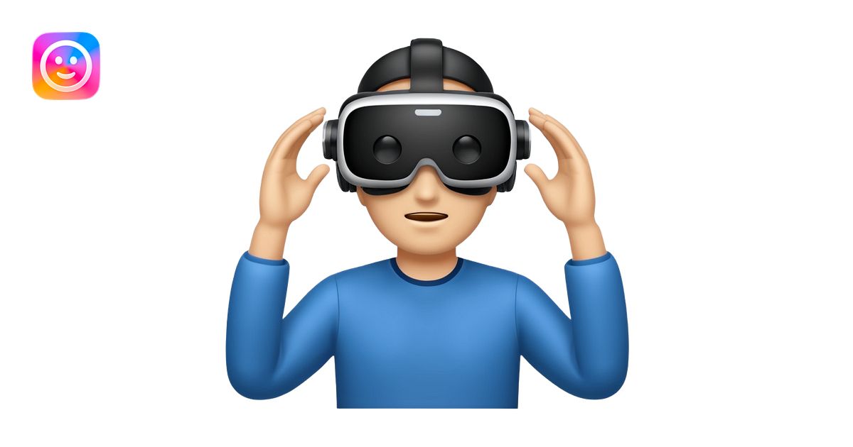 VR wearing man emoji | AI Emoji Generator