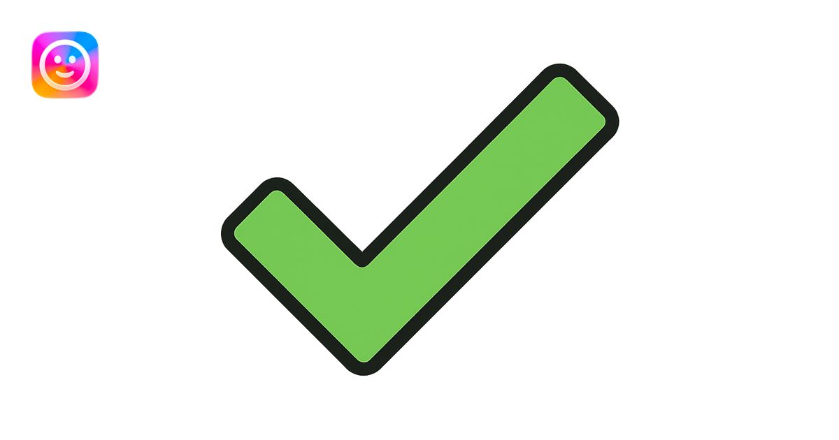 green check mark icon icon | AI Emoji Generator