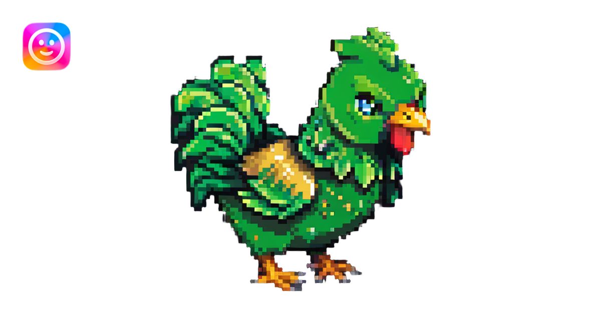 Minecraft creeper character riding a chicken illustration | AI Emoji ...