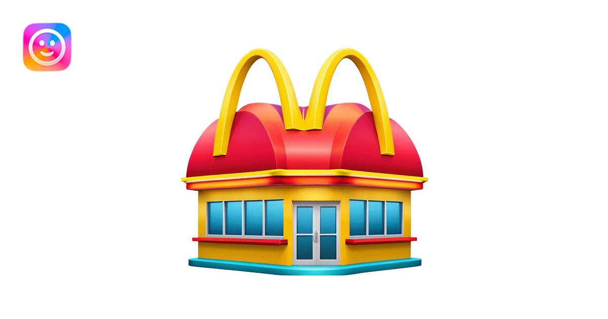 Neon McDonald’s restaurant emoji | AI Emoji Generator