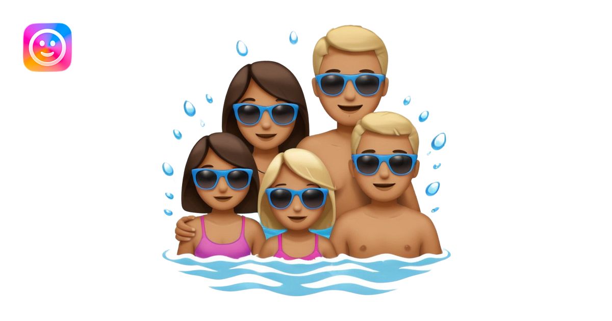 family fun in the beach emoji | AI Emoji Generator