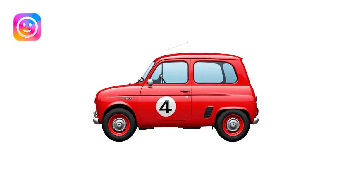 une renault 4L de course de profil emoji | AI Emoji Generator