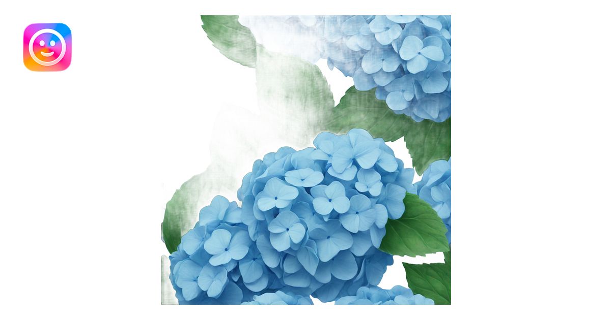 blue hydrangeas emoji | AI Emoji Generator