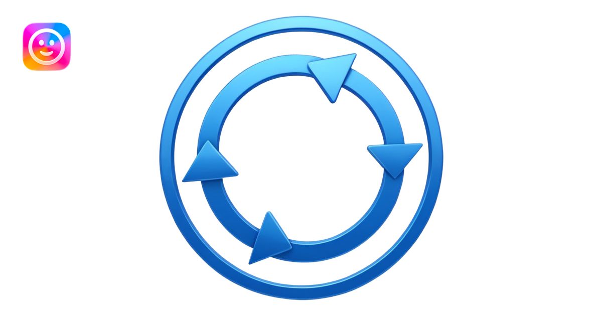 blue arrows in cycle emoji | AI Emoji Generator