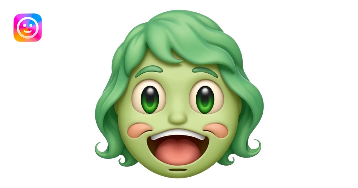 stinky emoji with green wavy stink lines, disgusted face emoji | AI ...