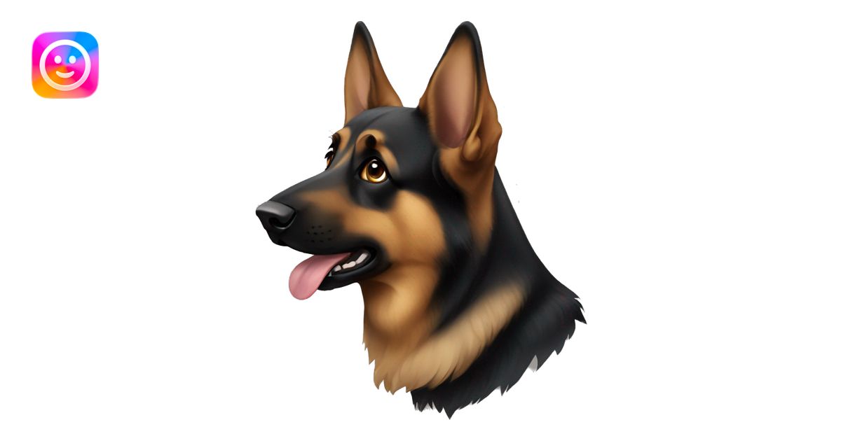 dog German shepherd emoji | AI Emoji Generator
