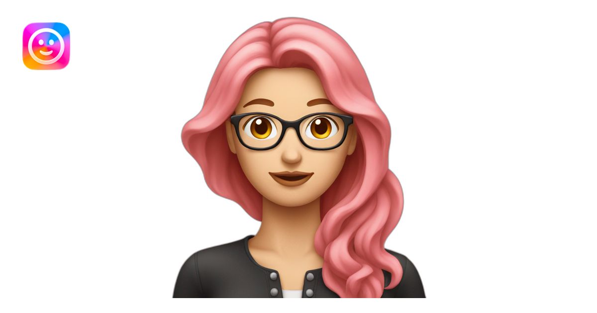 photographe femme rose en profil emoji | AI Emoji Generator