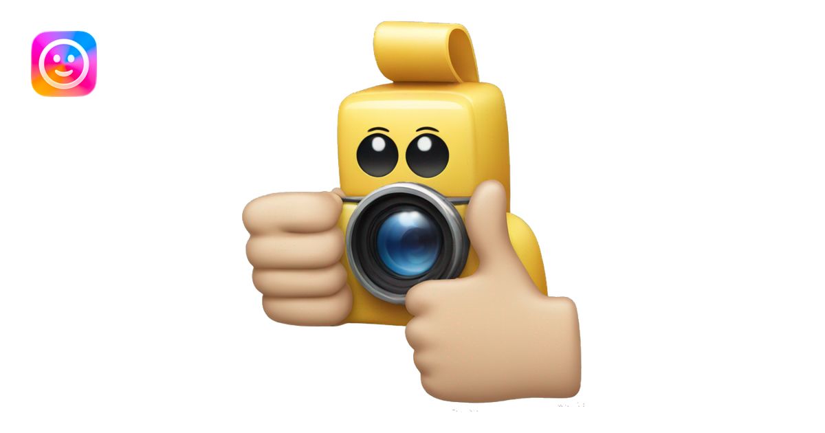 Thumbs up camera emoji | AI Emoji Generator