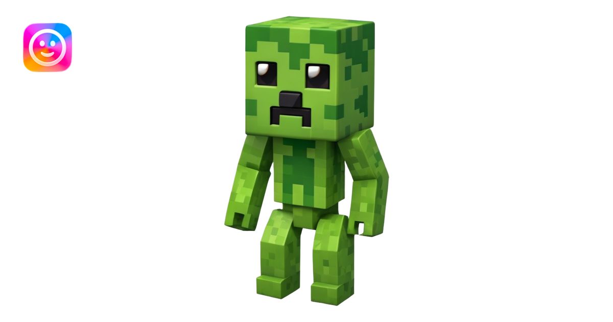 Minecraft creeper creature with sinister crooked looking and is creepy ...
