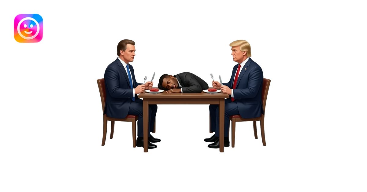 old jeffrey epstein and donald trump in a dark room, sitting at a table ...