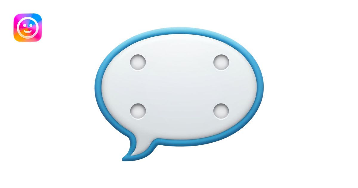 Speech bubble with three dots inside emoji | AI Emoji Generator