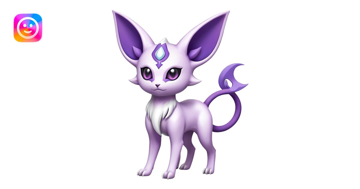 Shiny Exotic Espeon-Absol-Pokémon-Fakémon-hybrid-creature (full body ...
