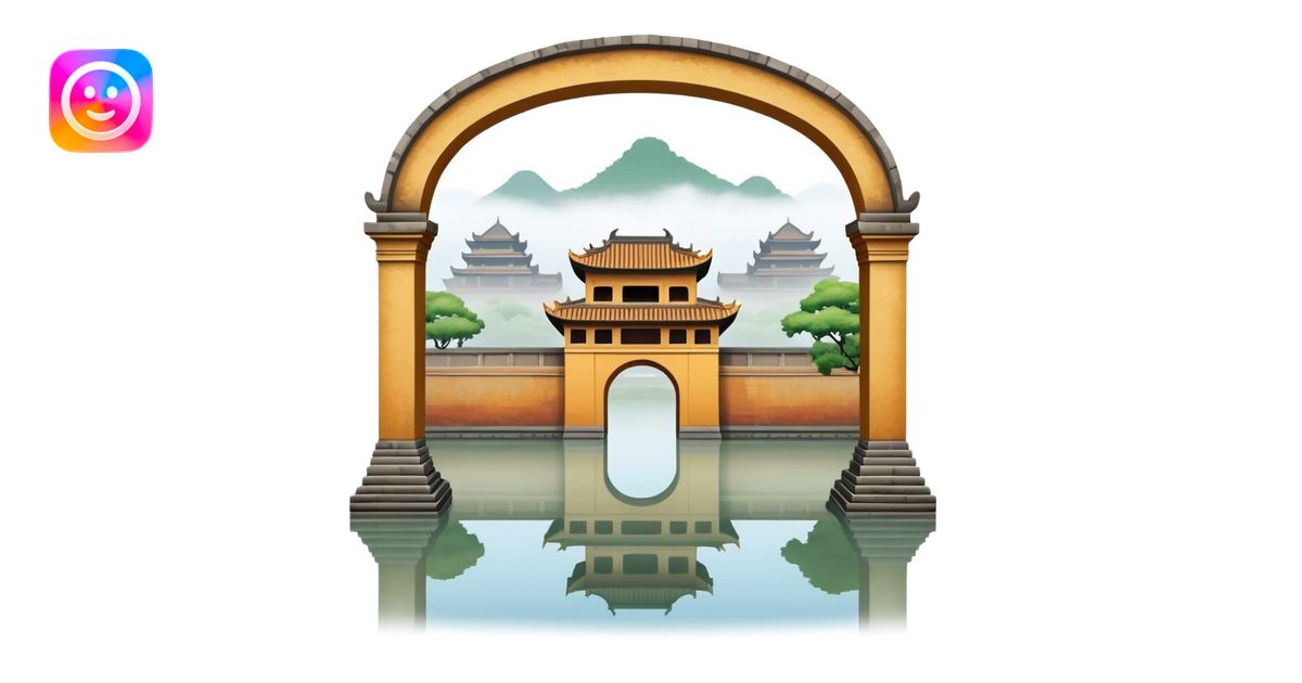 Cinematic Realistic Imperial City of Hue Landmark Emoji, capturing the ...