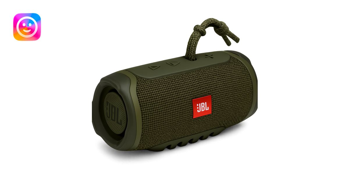 military-themed portable JBL speaker with olive green and black colors ...