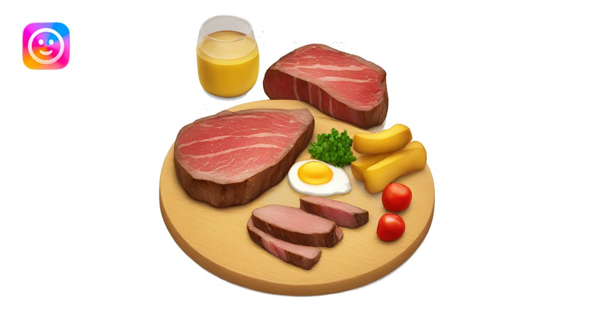 Steak meal Lunch emoji | AI Emoji Generator