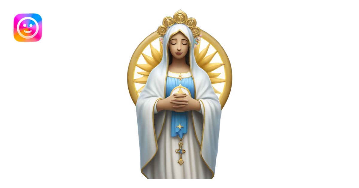 Virgen de fatima emoji | AI Emoji Generator