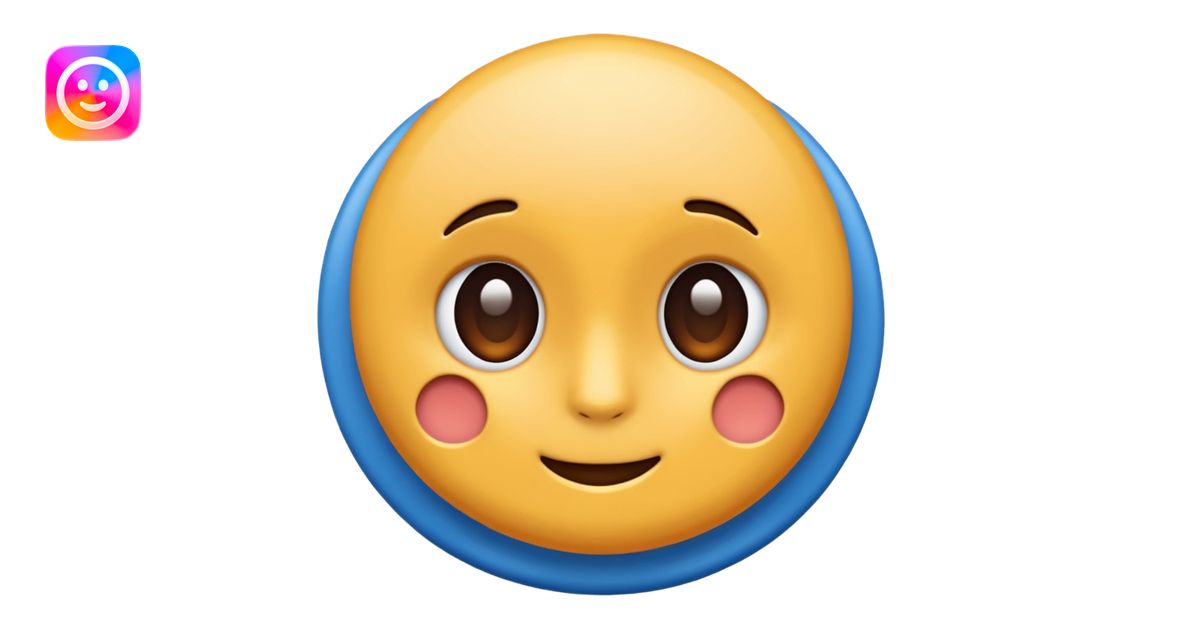 Chulito blanco dentro de un círculo azul emoji | AI Emoji Generator