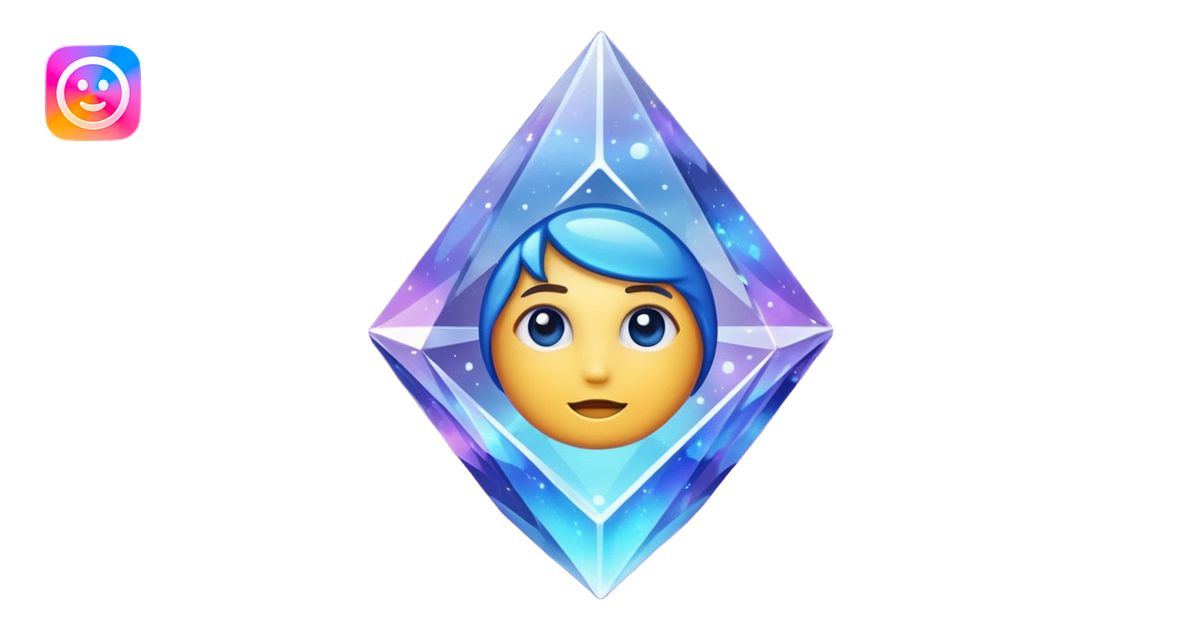 Galaxy within a crystal emoji | AI Emoji Generator