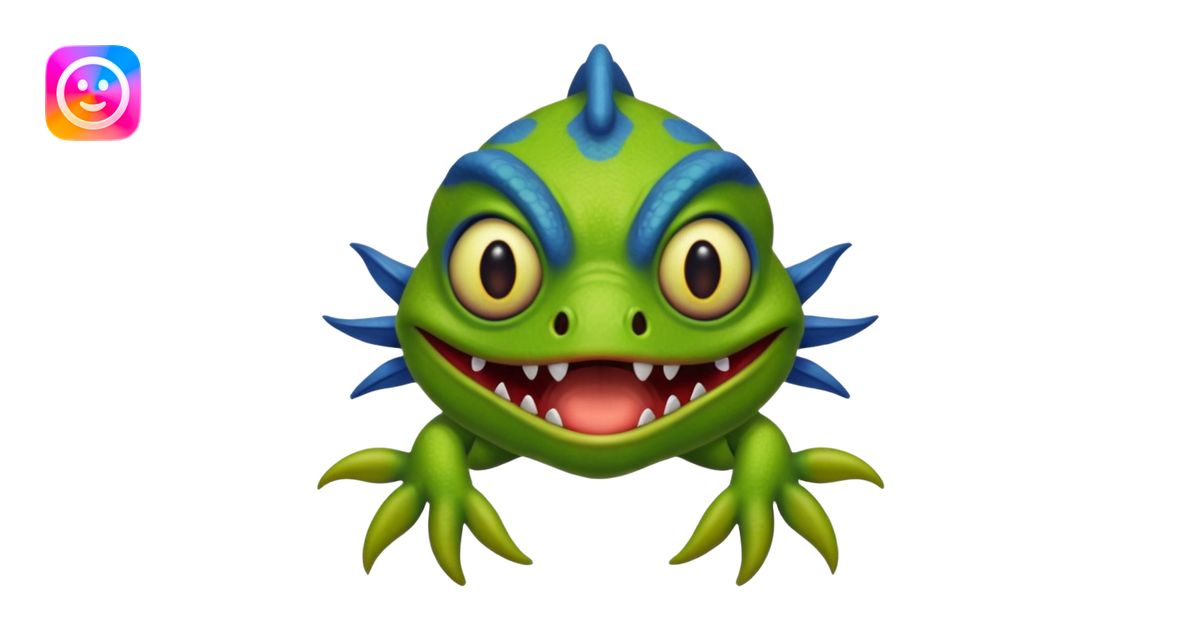 generate an image of murloc close his mouth emoji | AI Emoji Generator