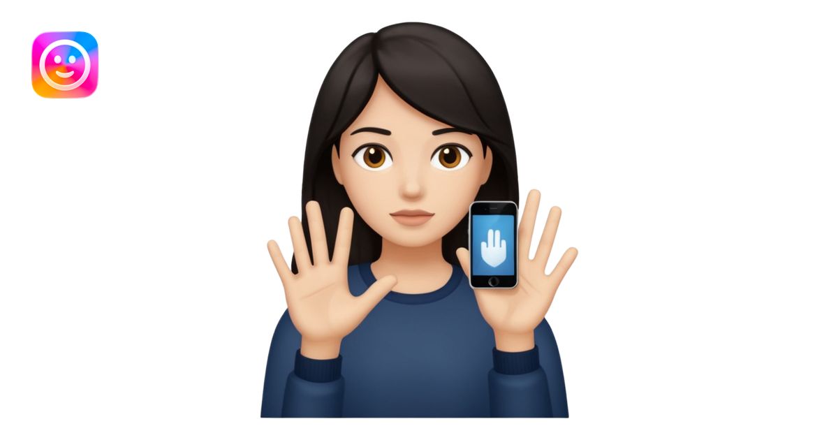 persona negando con la mano emoji | AI Emoji Generator