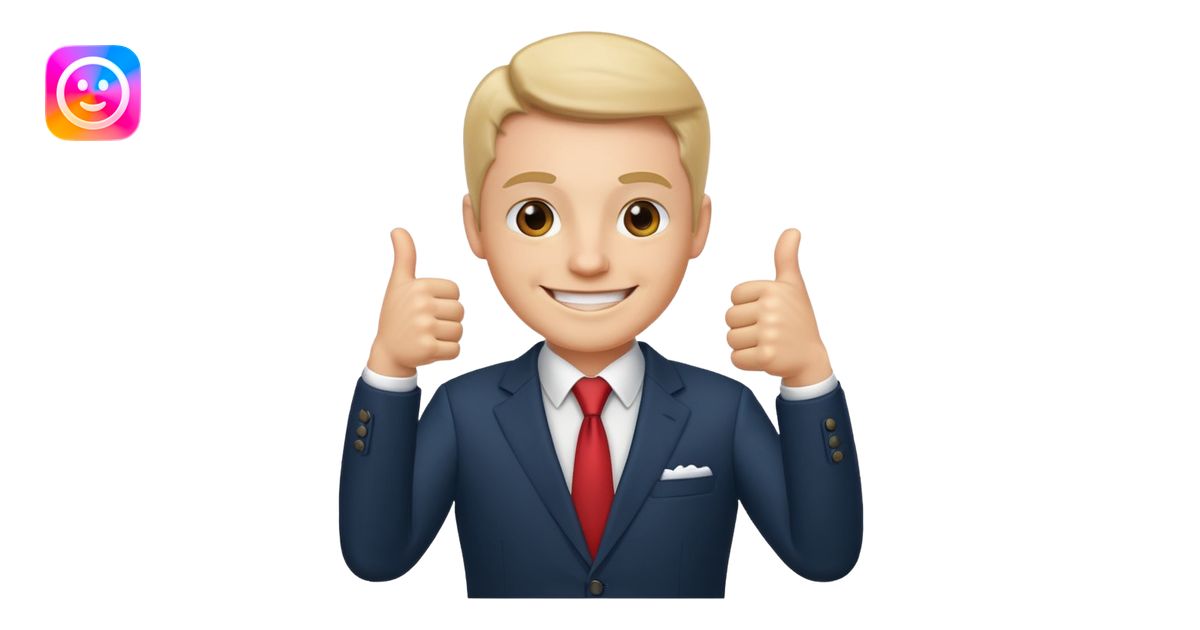 Boss with thumbs up emoji | AI Emoji Generator