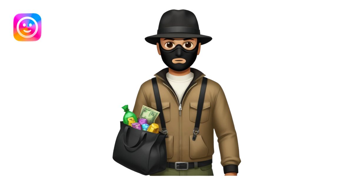 un bandit avec un sac de butin version GTA V emoji | AI Emoji Generator