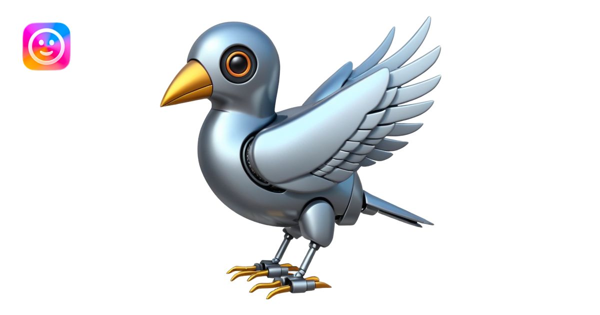 robotic bird emoji | AI Emoji Generator