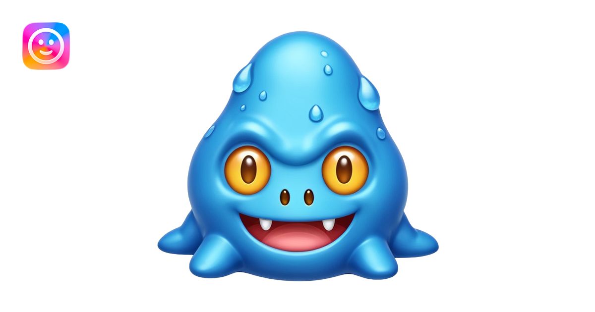 blue slime monster emoji | AI Emoji Generator