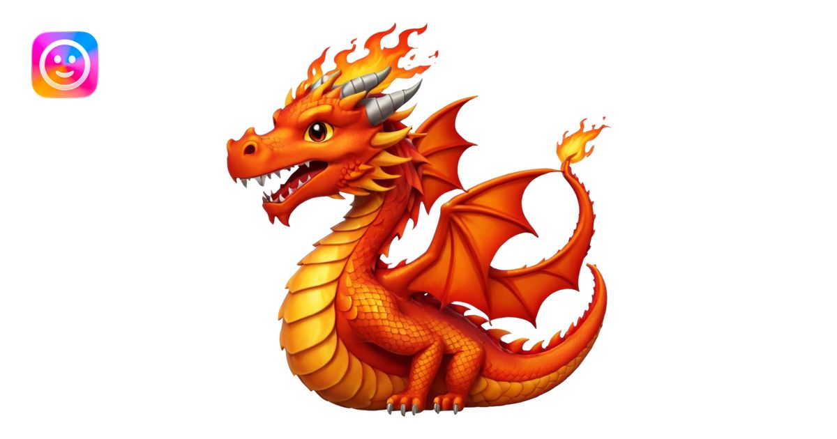 Fire Dragon emoji | AI Emoji Generator