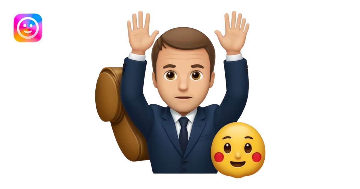 Macron entrain de faire caca emoji | AI Emoji Generator