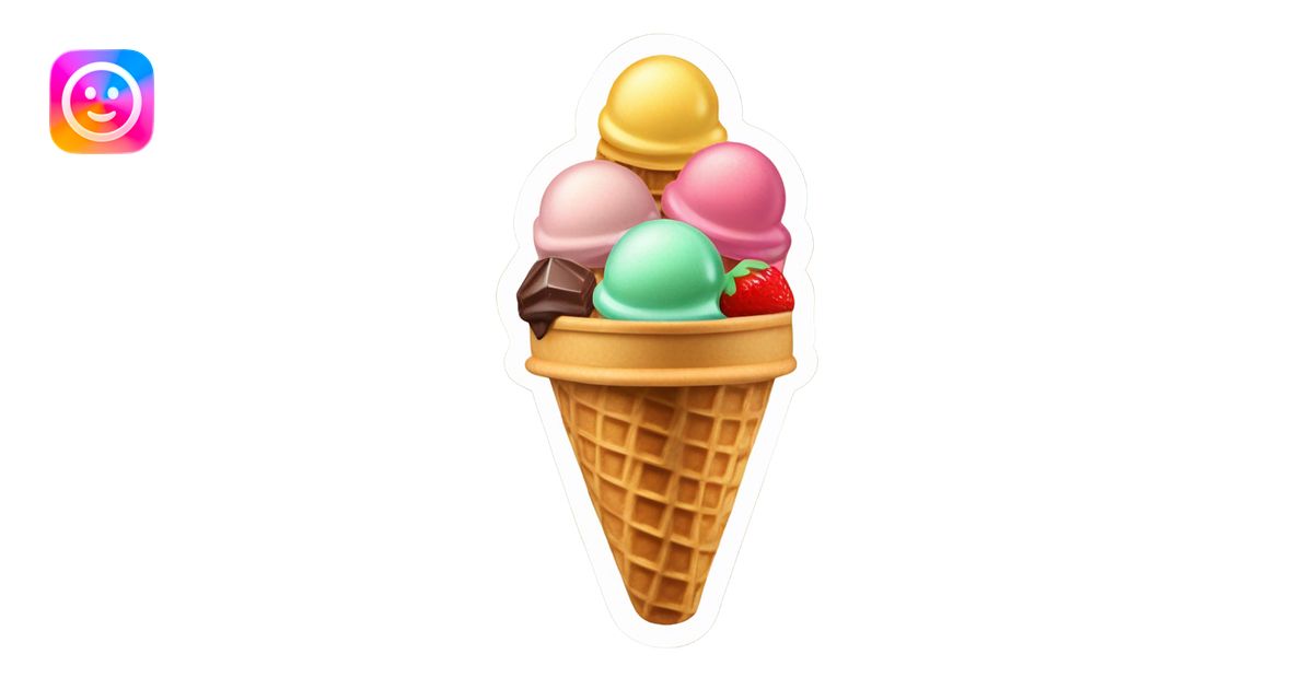 Ice cream emoji | AI Emoji Generator