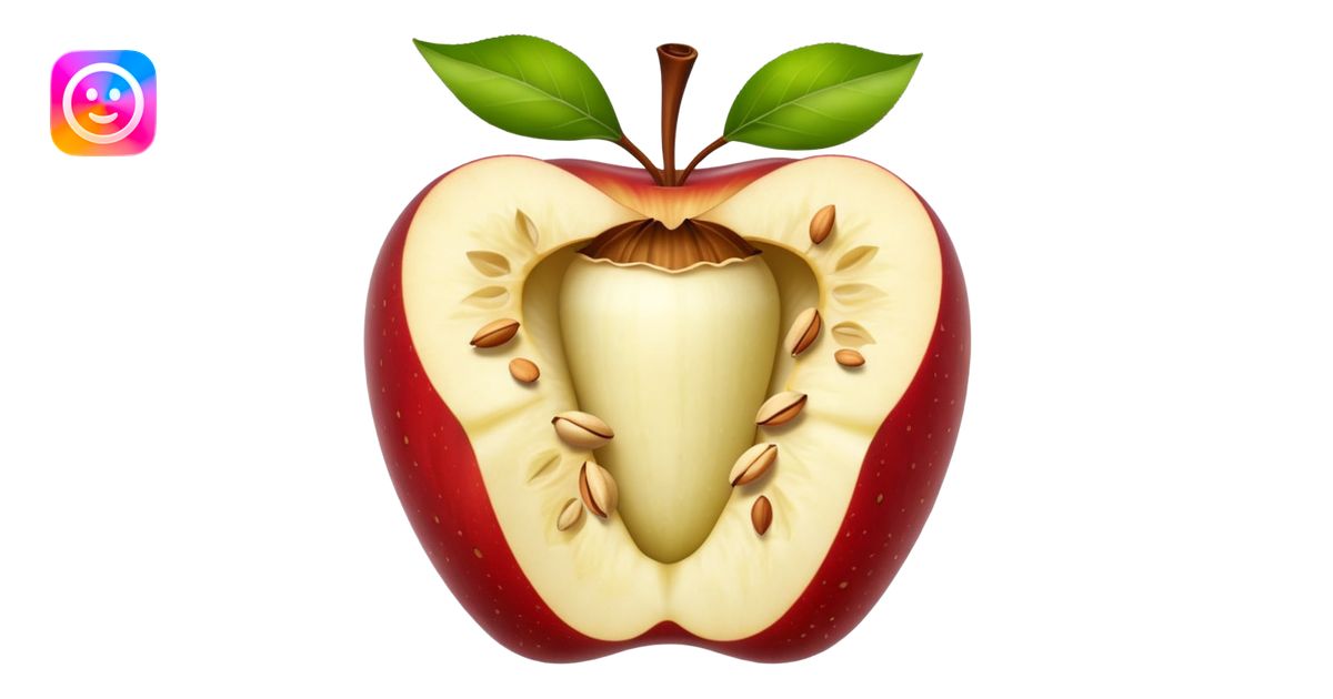 Create an Apple core emoji | AI Emoji Generator