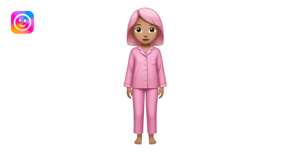 only a pink blouse and pants pijama emoji | AI Emoji Generator