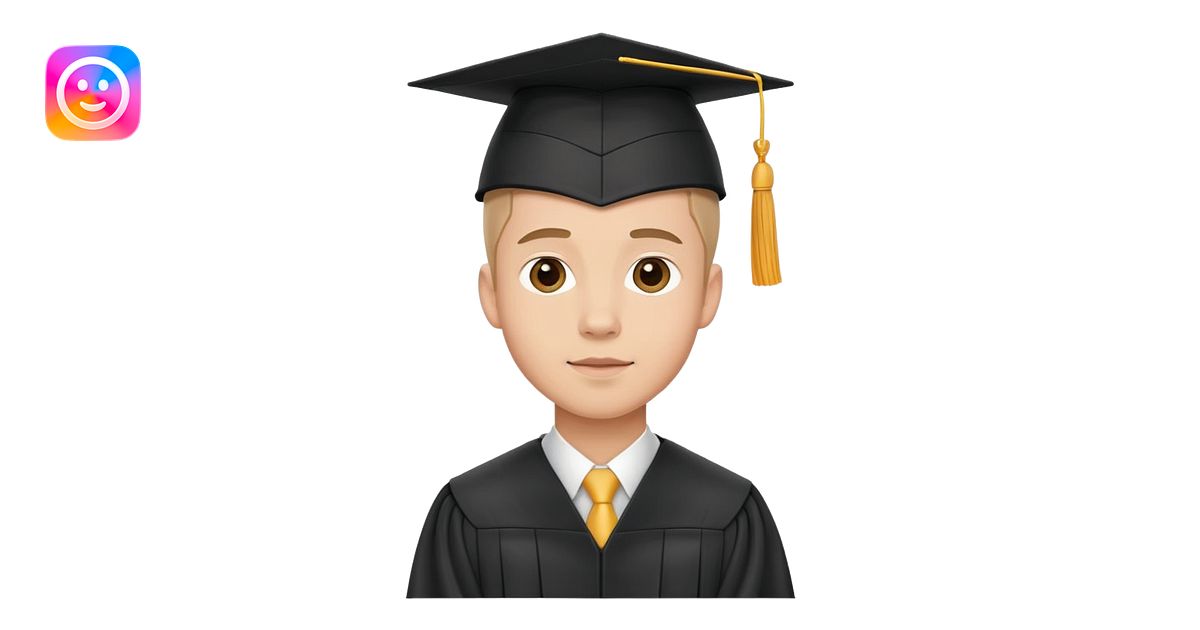 male student with graduation cap emoji | AI Emoji Generator