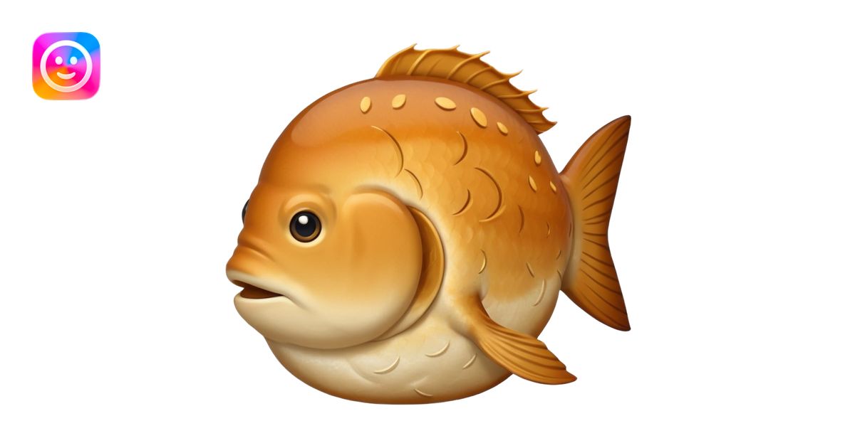 fish-shaped bun like simple emoji for using app emoji | AI Emoji Generator